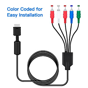 Gam3Gear Component AV Audio Video Cable for PS3 PS2