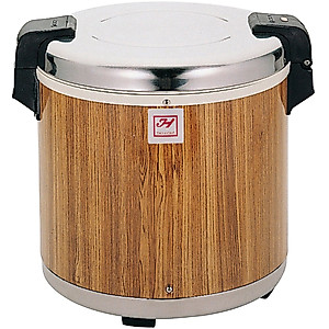Thunder Group SEJ21000 50 Cup Rice Warmer with Wood Grain Finish - 120V