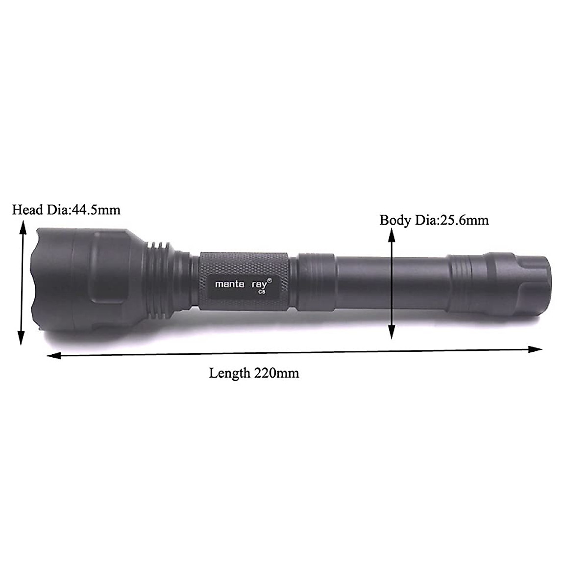WKDUN C8 365nm 5W UV Flashlight Torch in Leak Detection, Forensics, Law Enforcement, Coating Inspection, Fugitive Glue, Curing, Special Effects, Urine Displays, Exhibits and More Long Version