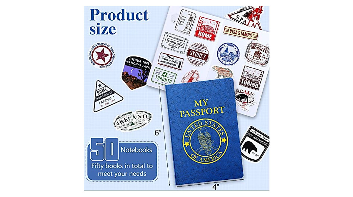 Blank Blue Passport Books for Kids – Travel & Party Favors