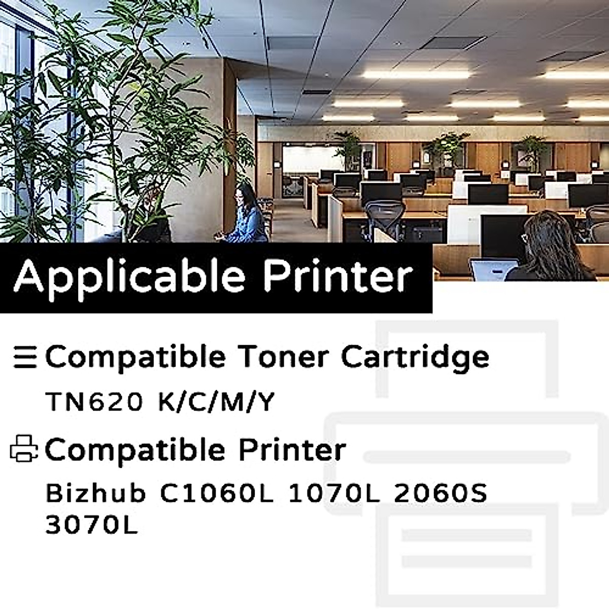 RIOMAN TN620 Toner Cartridge Compatible Replacement for Konica Minolta TN620 to Use with Bizhub C1060L 1070L 2060S 3070L Toner Printer Magenta