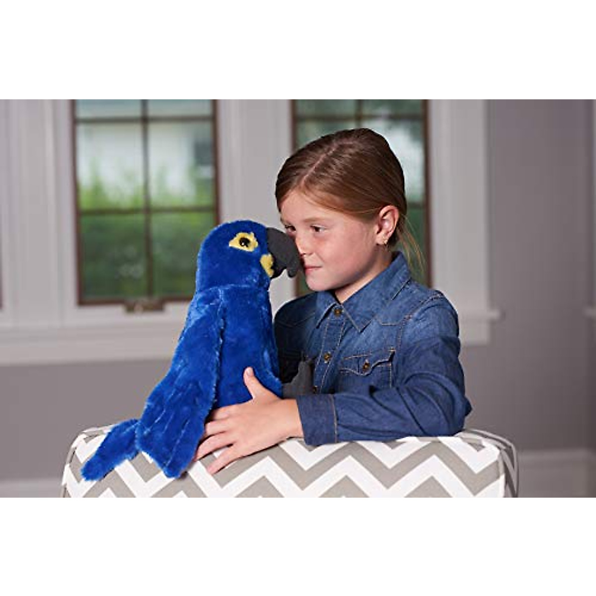 Wild Republic Hyacinth Macaw Plush, Stuffed Animal, Plush Toy, Gifts for Kids, Cuddlekins 12 Inches, Blue