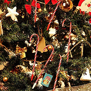 ABOAT 7 Inch Candy Cane Pen Christmas Pens with Black and Blue Ink for Christmas Holiday New Years Home Decor Party Gift (48)