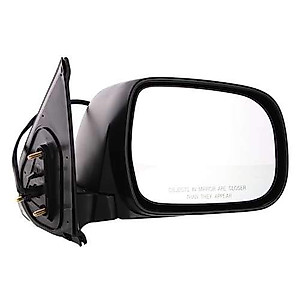Kool Vue Mirror Set of 2 Compatible with 2005-2011 Toyota Tacoma Driver and Passenger Side Manual Folding, Textured Black, Power Glass