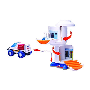 ASTRO VENTURE Space Playset - Toy Space Shuttle, Space Station & Space Rover with Lights and Sound & 2 Astronaut Figurine Toys for Boys and Girls
