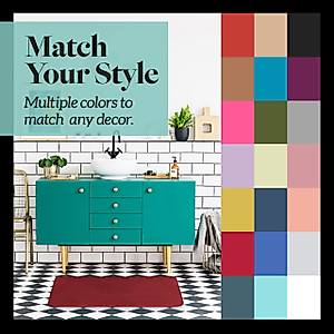 Genteele Bath Mats for Bathroom Non Slip - Red 20" x 32" Memory Foam Bathroom Rugs - Quick Dry Bath Mat