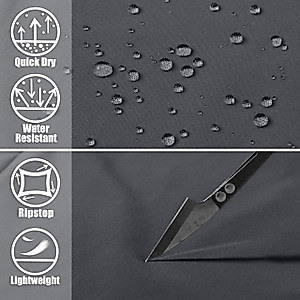 MAGCOMSEN Gym Shorts Men with Zipper Pockets Jogging Shorts Quick Dry Shorts Camping Running Lightweight Shorts Dark Grey 34