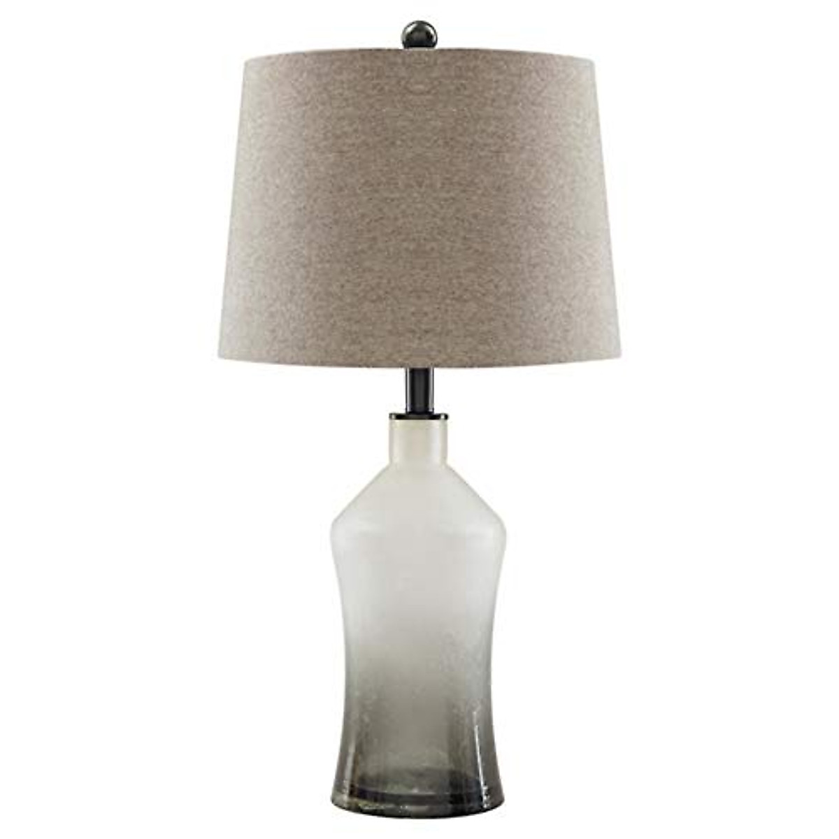 Signature Design by Ashley - Nollie Glass Table Lamps - Cloudy Bases - Set of 2 - Gray