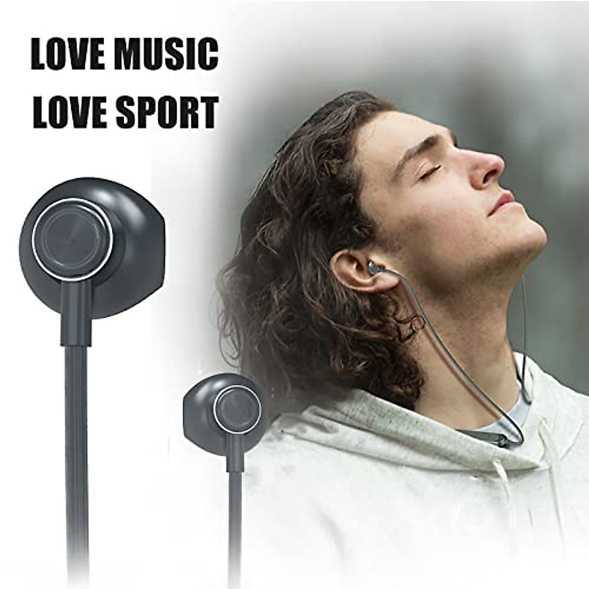 ESSONIO Neckband Bluetooth Headphones Bluetooth Headphones Wireless air Neckband Bluetooth Headphones with HD Microphone and Noise Reduction Headphones for Sport