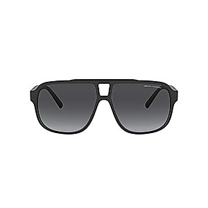 A|X ARMANI EXCHANGE Men's AX4104S Rectangular Sunglasses, Black/Grey Gradient, 61 mm