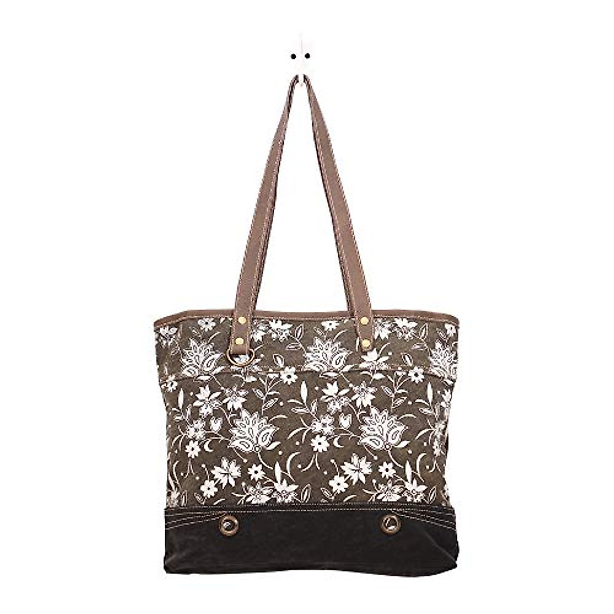 Myra Bag Dawn Upcycled Canvas & Leather Tote Bag S-1443