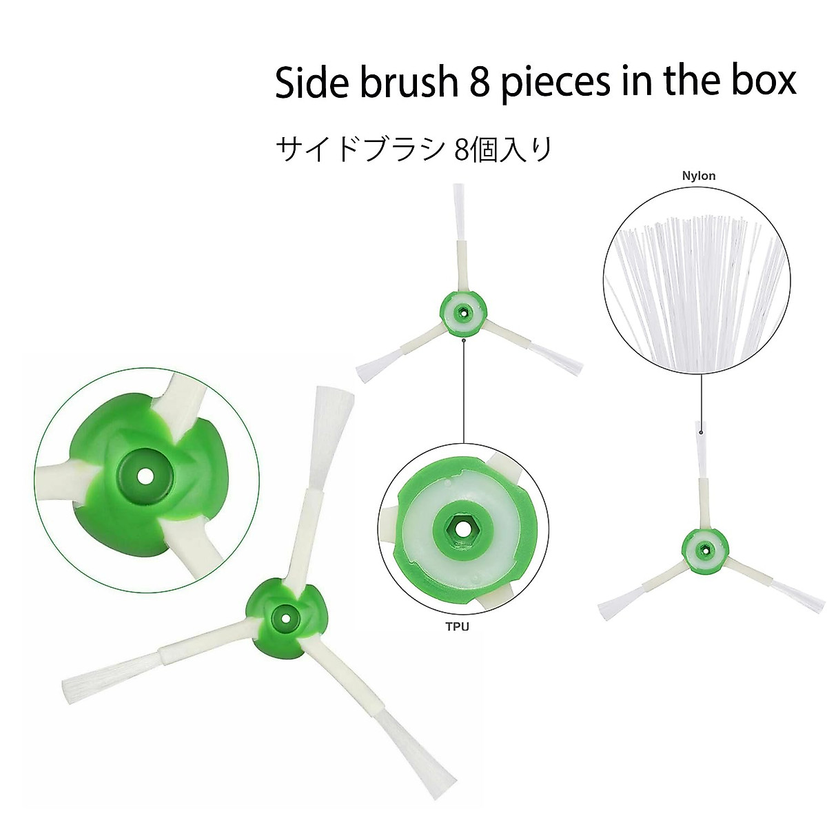 JoyBros Replacement Parts Accessories for iRobot Roomba evo Combo e5 e6 i1 i2 i3 i4 i5 i6 i7 i8 j5 j7 j8 Plus,2 Set Rubber Brushes 8 Filters/HEPA 8 Side Brushes