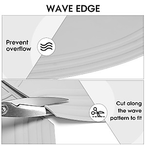 ZDLS Lazy Susan Shelf Liner,Silicone Lazy Susan Liners for Dual Tier Pie Cut Lazy Susan Organizer,Non-Slip Thermal Protection Lazy Susan Mat 2 PCS (Gray, 28")
