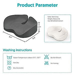 Office Chair Cushion, Seat Cushions for Office Chairs, Premium Soft Hip Support Pillow, Slow Rebound Damping Memory Foam Pillows Pressure Relief Seat Cushion for People Who Sit for a Long Time
