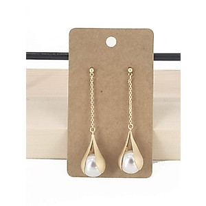 HUAPRINT Earring Card Holder,Earring Cards(Brown, 200 Pack)-Jewelry Display Card-Blank Kraft Paper Tag-Hanging Jewelry Cards for DIY Ear Studs, Earring Packaging