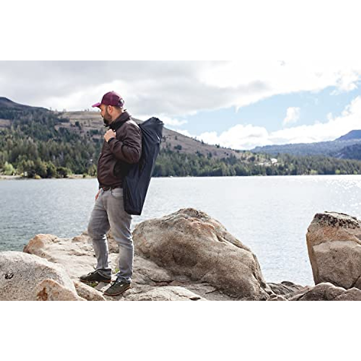 PICNIC TIME NCAA NC State Wolfpack PTZ Camp Chair, Picnic Chair, Beach Chair with Carrying Bag, (Black), 20.5 x 33 x 34