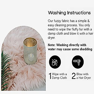 FabricLA Shaggy Faux Fur Square - 10" X 10" Inches Pre-Cut - Use Fake Fur Fabric for DIY, Craft Fur Decoration, Fashion Accessory, Gnome, Hobby - White