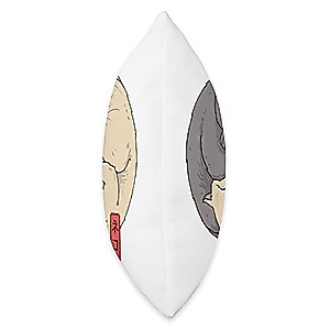 Vincent Trinidad Art Yin Yang Cats Throw Pillow, 16x16, Multicolor