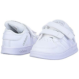 adidas Kids Breaknet Tennis Shoe, White/White/White, 5.5 US Unisex Toddler