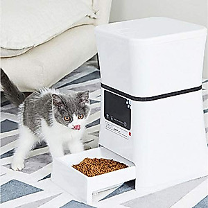 ZZK Intelligent Pet Feederautomatic Cat Feederwater Dispenser Dispenserplastic Automatic Remote Timing Quantitative Automatic Feeding Machinedog Cat Supplies