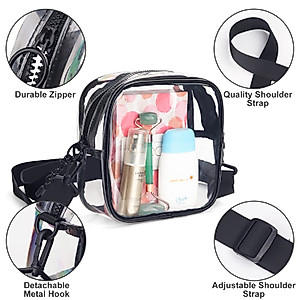 Neurora Clear Purses for Women Stadium, Clear Bag Waterproof for Ballgames, Festivals, More Flexible and Durable Design