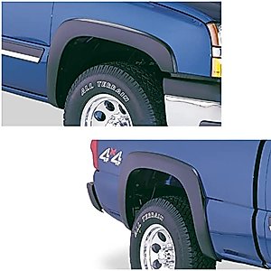 Bushwacker OE Style Factory Front & Rear Fender Flares | 4-Piece Set, Black, Smooth Finish | 40915-02 | Fits 2003-2007 Chevrolet Silverado Trucks (Check Application Guide)