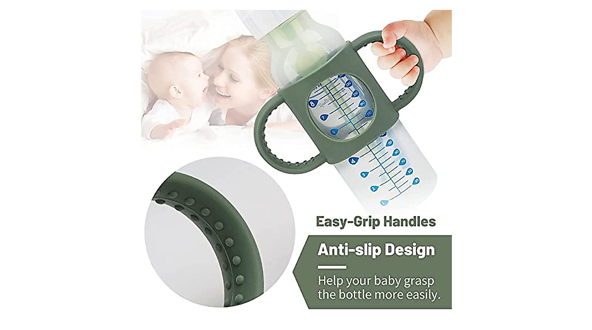 5 Pack Universal Baby Bottle Handles - Easy Grip & BPA-Free