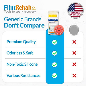 FlintRehab Premium Quality Therapy Putty (4 Pack, 3-oz Each) for Hand Exercise Rehab. Fidgeting, and Stress Relief…