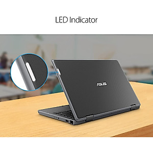 Asus BR1100 Laptop 11.6" HD Anti-Glare Touchscreen Display Intel Celeron N4500 4GB RAM 128GB Storage Dual Cam Windows 10 Pro Dark Grey Stylus Included