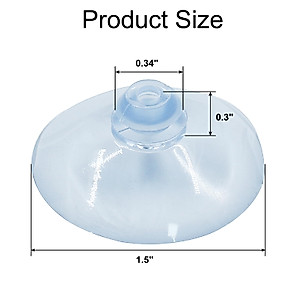 PHITUODA 50 Pack Small Suction Cups 40mm, Suction Cups with Holes for Glass Table Tops,Prevent Table Tops Sliding and Home Decoration