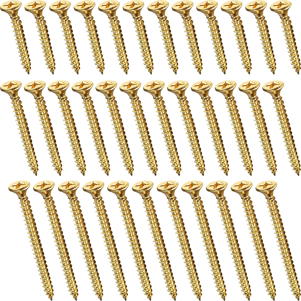 Hotop 100 Pcs Gold Screws M4 Nails and Screws for Picture Hanging Multi Purpose Wall Hardware Nails Bulk, 2 Inch,1.6 Inch,1.2 Inch in Length(Gold)