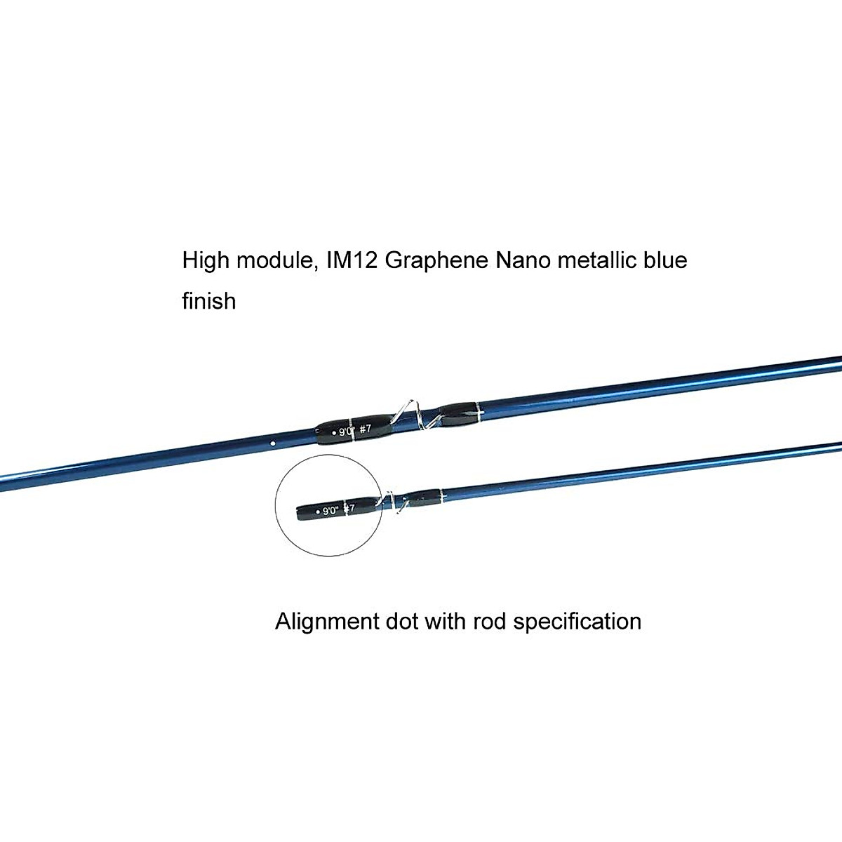 Aventik Fly Fishing Rod 9ft 4 Piece Fly Rod with Carrying Case for Saltwater Travel Fly Fishing Rod for Walleye Bass Carp Trout - Tip Fast Action in 7/8/9/10/11/12 Weight (9'0'' LW8)