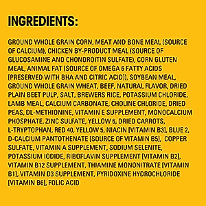 Pedigree High Protein Adult Dry Dog Food Beef and Lamb Flavor Dog Kibble, 40 lb. Bag