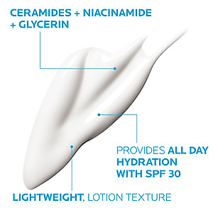 La Roche-Posay Toleriane Double Repair UV SPF Moisturizer for Face, Daily Facial Moisturizer with Sunscreen SPF 30, Niacinamide and Glycerin, Oil Free, Moisturizing Sun Protection