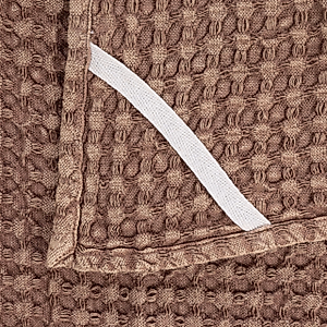 Bloomingville Cotton Waffle Weave, Brown Tea Towel, Purple