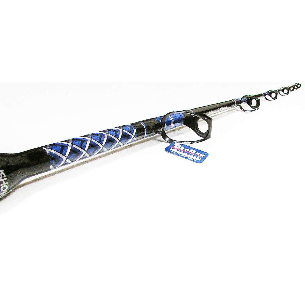 Xcaliber Marine Pair of (2) Inshore Series 6' 50-80 lb Saltwater Boat RODS (Blue and Silver)
