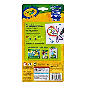 Crayola Brush Pens Painting Supplies, Art Supplies, Paint Set, 5 Count