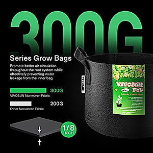 VIVOSUN Tumbling Composter Dual Rotating Batch Compost Bin with 5-Pack 5 Gallon Grow Bags
