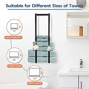 Echaprey Towel Racks for Bathroom Towel Holder Stainless Steel Wall Towel Rack for Bathroom Organizing of Washcloths Hand or Bath Towels