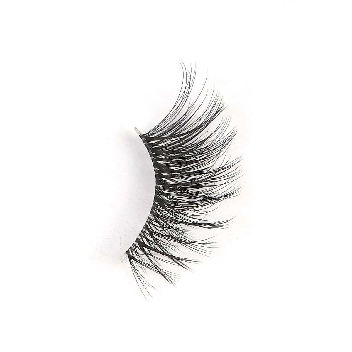 Gmagictobo False Eyelashes Natural Half Lashes Cat Eye Clear Band Lashes Fluffy Wispy 3D Faux Mink Lashes Pack Soft Strips Fake Eyelashes 7 Pairs