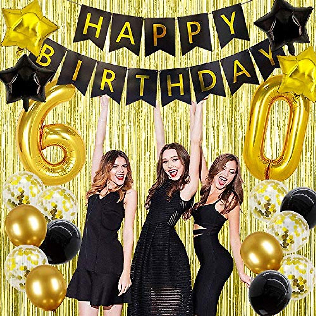 60th Birthday Decorations for Men Women - Happy Birthday Decorations 60 Birthday Balloons Birthday Party Decoration