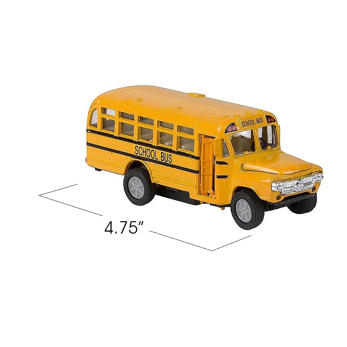 ArtCreativity Diecast Yellow School Bus for Kids, 4.75 Inch Classic School Bus Toy with Pullback Mechanism, Durable Diecast Metal, Party Favors, Best Birthday Gift for Boys and Girls