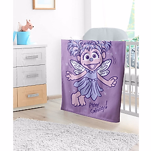 LOGOVISION Sesame Street Lightweight Baby Blanket, 30"X40", Simple Abby Unisex for Infants Girls & Boys