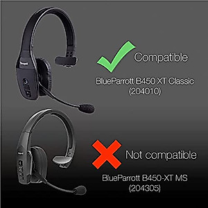 BlueParrot B450-XT Cushion Kit - Includes Foam and Leatherette Replacement Ear Cushions, Four Foam Windscreens (for B450-XT only - 1st Gen Prior to May 2020) VXI-204019-B