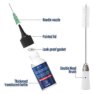 SMAPHY Sewing Machine Oil with Needle tip and Dual-Ended Brush, Clear Machine Oil for Lubrication of All Sewing Machine Moving Parts