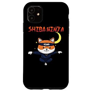 iPhone 11 Funny Shiba Inu Uni Dog Fly Ninja Karate Master Moon Fight Case