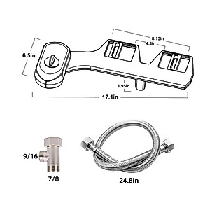 RADAAB Bidet Attachment for Toilet, Dual Nozzle with Self-Cleaning Bidet Toilet Seat (Frontal/Rear Wash) for Toilet Bathroom Bidet Toilet Sprayer