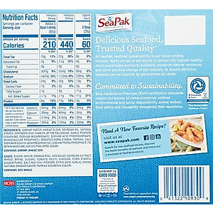 SeaPak Tempura Shrimp with Oven Crispy Breading and Sweet and Spicy Orange Sauce, Frozen, 8.2 oz