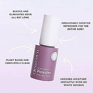 Cleo+Coco - Natural Dry Shampoo Powder - For Body & Hair - For Women - Absorb Odor & Sweat - Essential Oils & Arrowroot Powder - Free of Talc & Parabens - PCR - Made in USA - Grapefruit Bergamot - 4oz