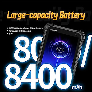 DORLAND Xpad_07 5G Explosion Proof Tablet,8.0" Rugged Tablet,Android 12.0 Outdoor Tablet,6GB RAM + 128GB ROM Tablet,Ex ib IIC T4 Gb/Ex ibD 21T 130℃ | 8000mAh | IP67 Waterproof | BT5.0